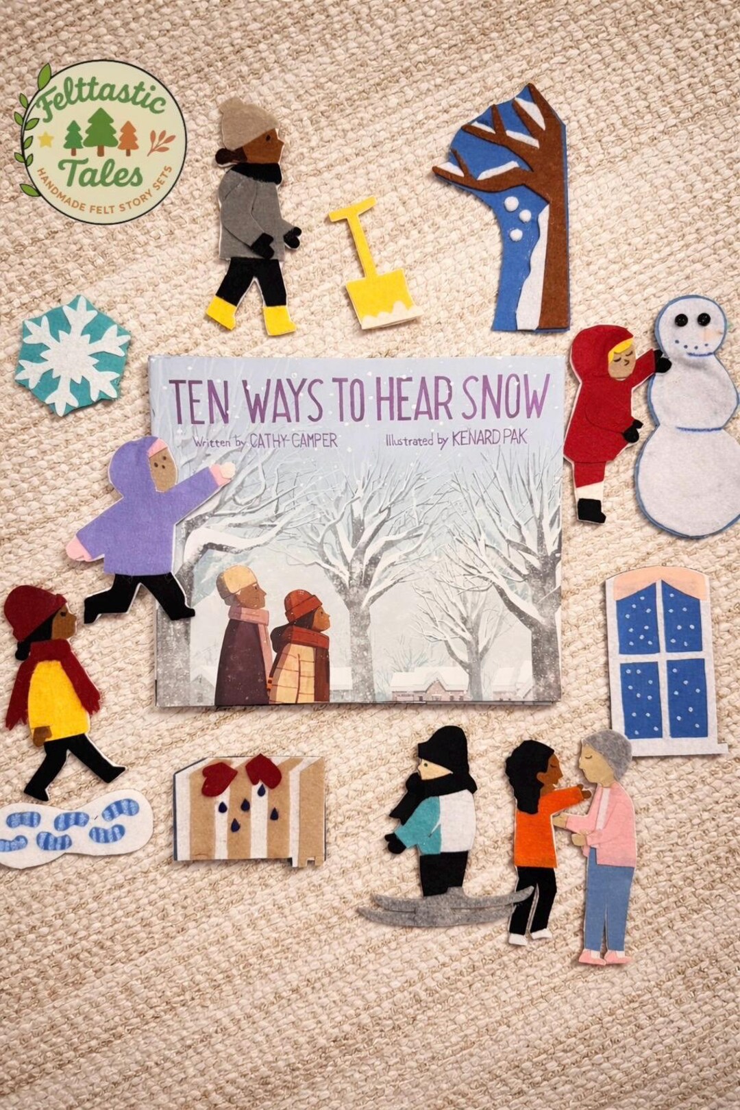 Ten Ways to Hear Snow Felt Story Set | Winter Book Companion - Etsy