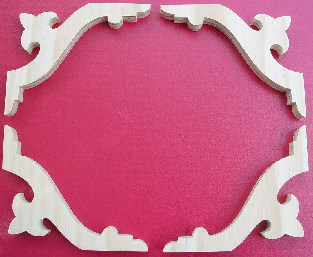 Four (4) Victorian Gingerbread Screen Door Brackets 6 7/8" L X 5 1/2" X ...