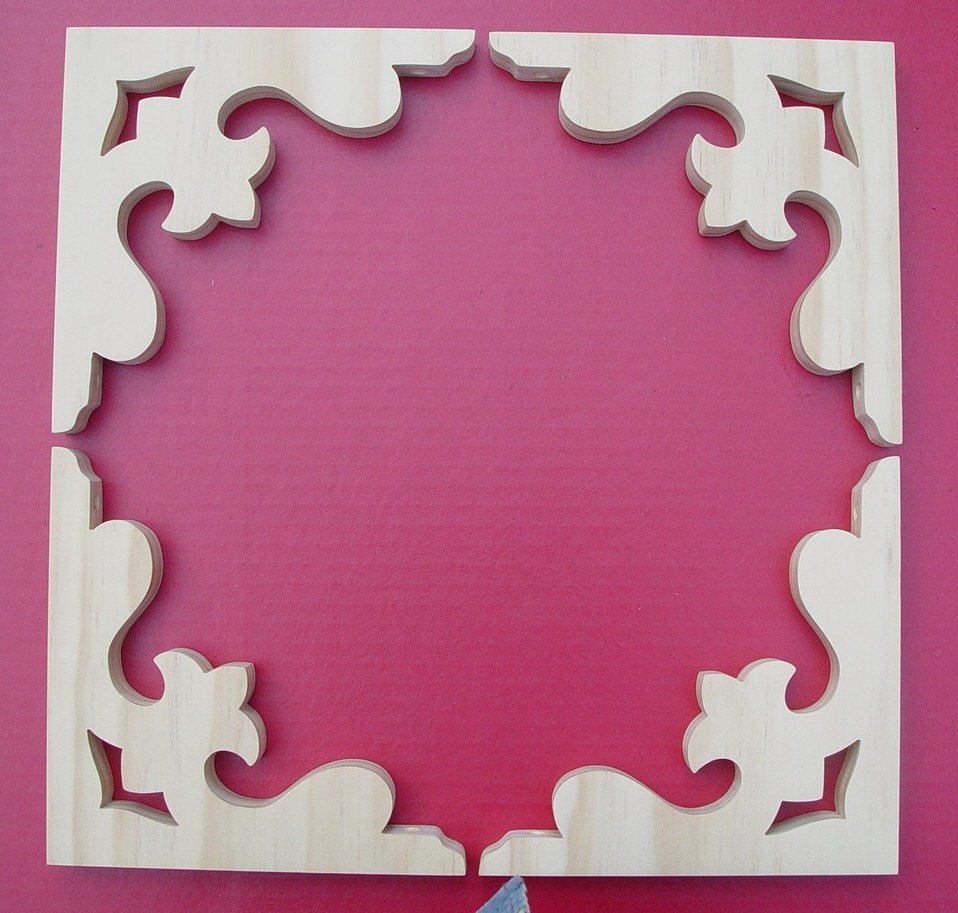 Four (4) Victorian Gingerbread Fretwork Wood Brackets 6 1/2 L X 6 1/2 ...