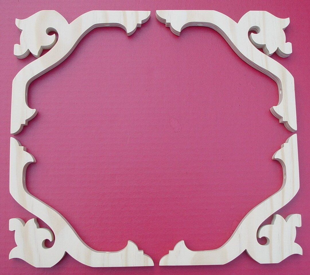 Four (4) Victorian Gingerbread Wood Screen Door Brackets 7 1/2"l X 6 3/ ...