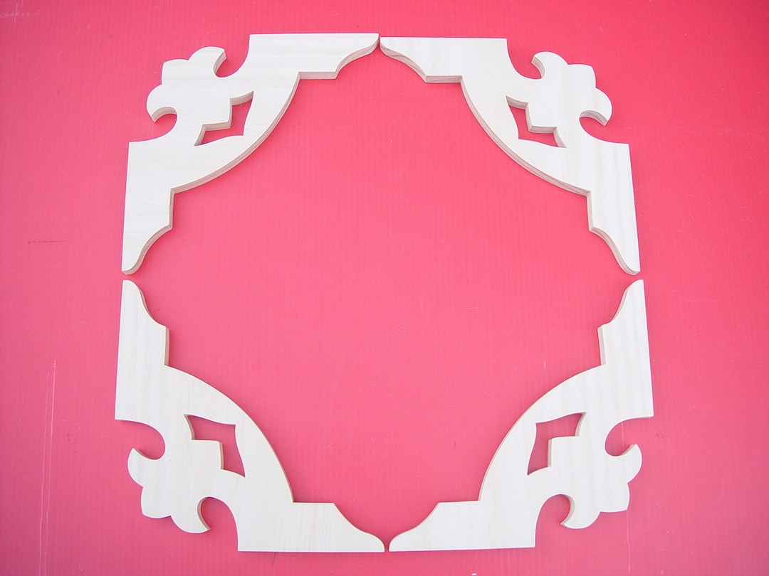 Four (4) Victorian Gingerbread Wood Screen Door Brackets 7 1/2 X 7 1/2 ...