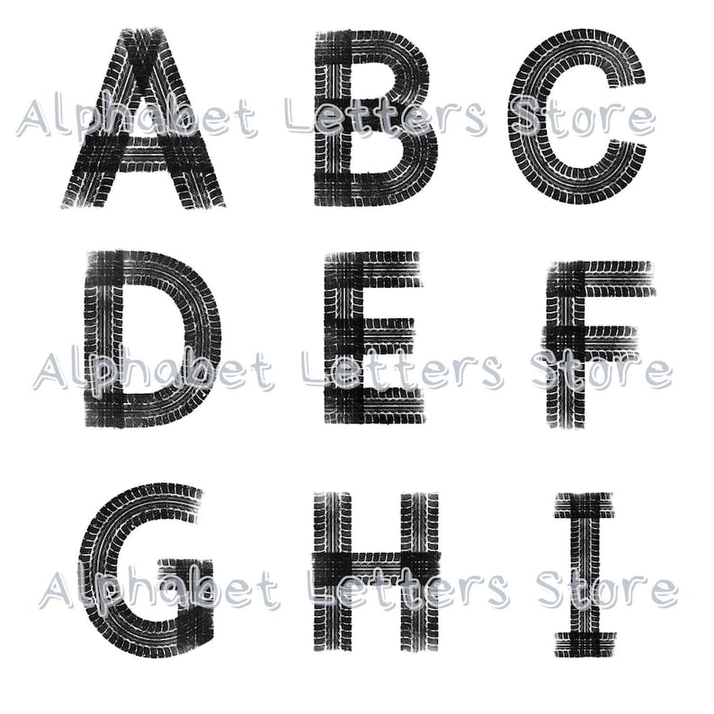 Tire Track Font, Drift Car Art, Racing Font Png, Car Lover Alphabet ...