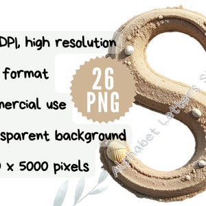 Sand Letters Clipart, Beach Alphabet PNG (digital Download) - Etsy