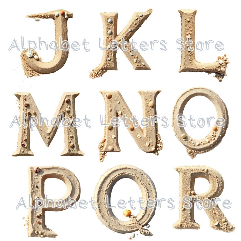 Sand Letters Clipart, Beach Alphabet PNG (digital Download) - Etsy