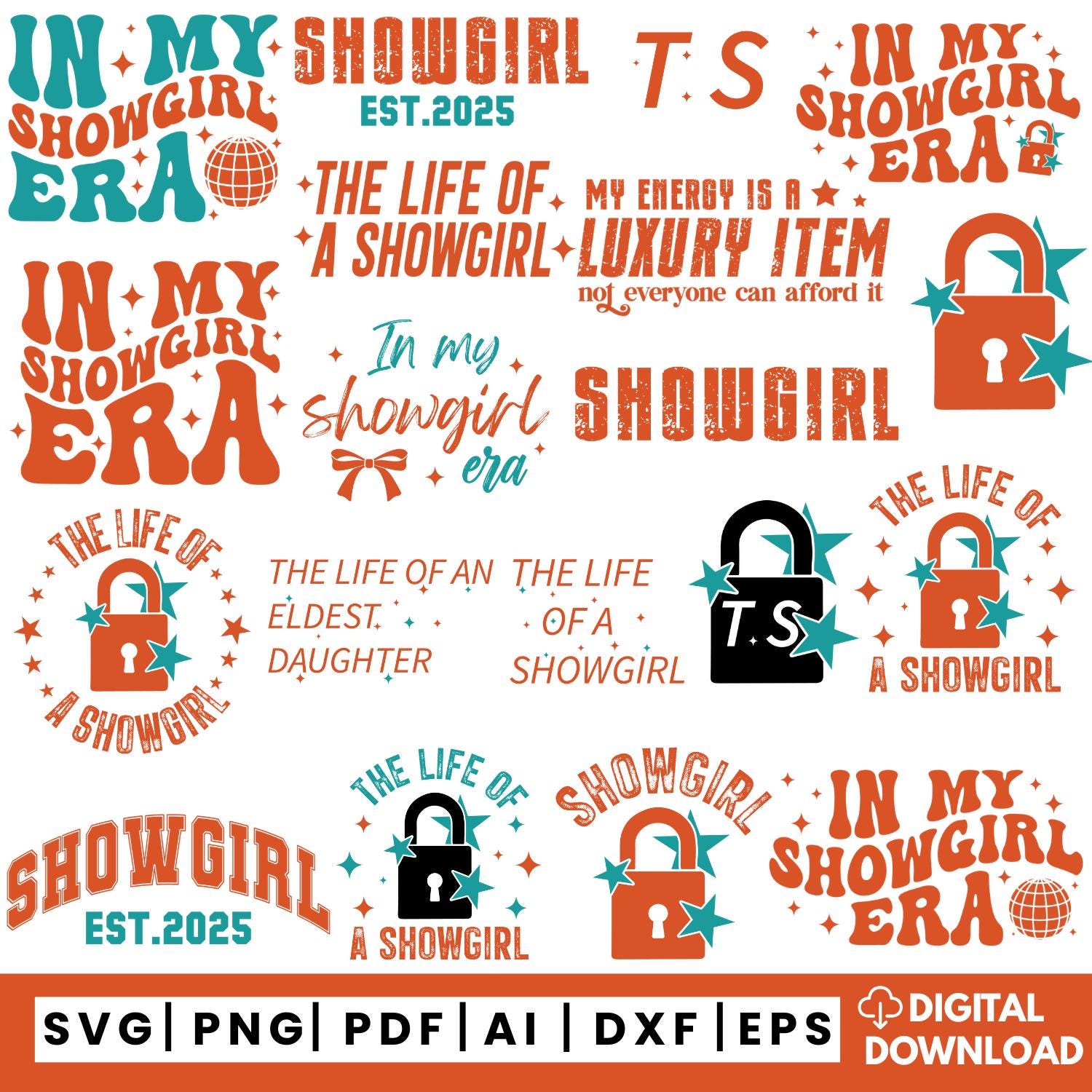 Showgirl SVG PNG Bundle: in My Showgirl Era (digital Download) - Etsy