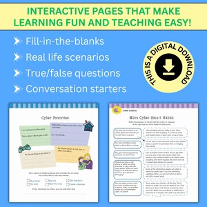 Cybersecurity Worksheets for Kids Printable PDF – Online Safety ...