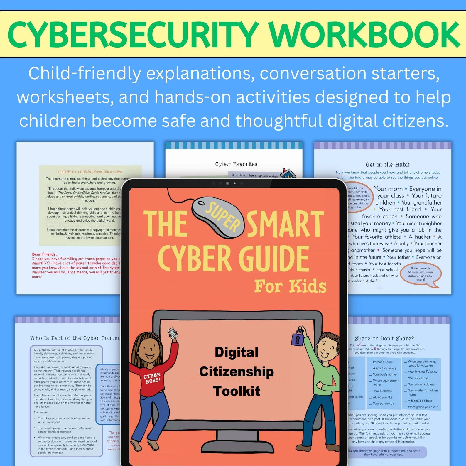 Cybersecurity Worksheets for Kids Printable PDF – Online Safety ...