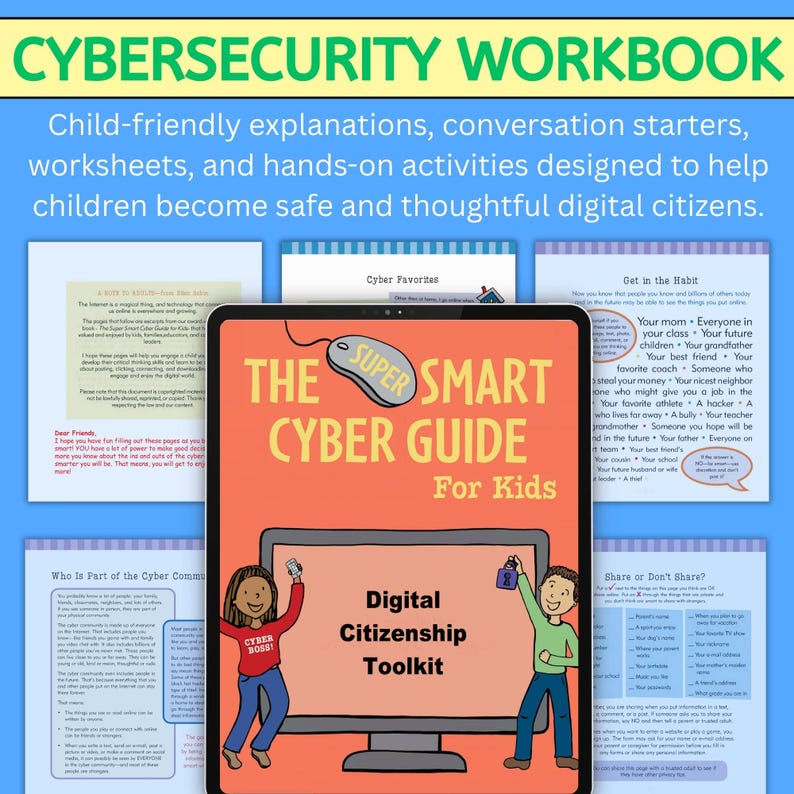 Cybersecurity Worksheets for Kids Printable PDF – Online Safety ...