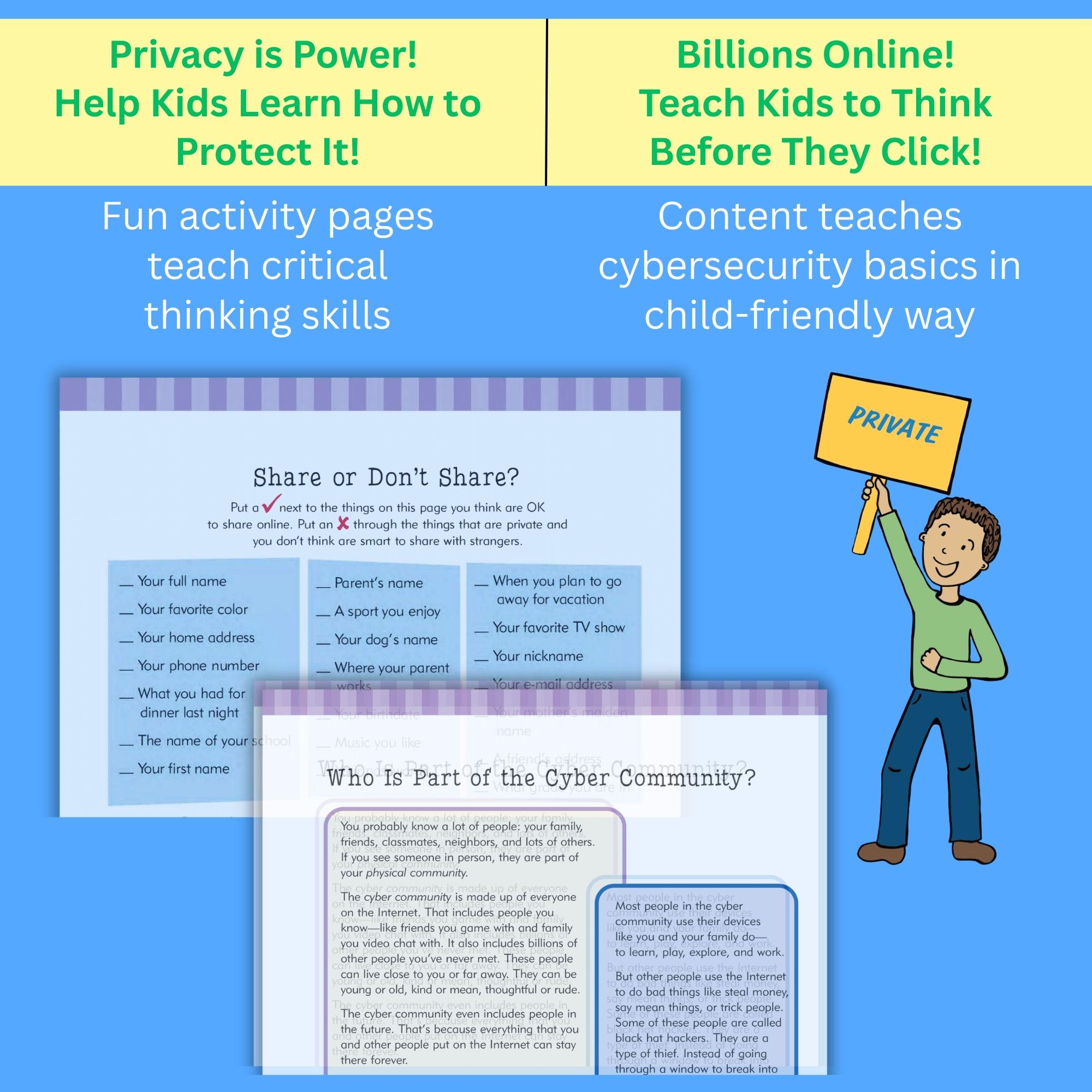 Cybersecurity Worksheets for Kids Printable PDF – Online Safety ...