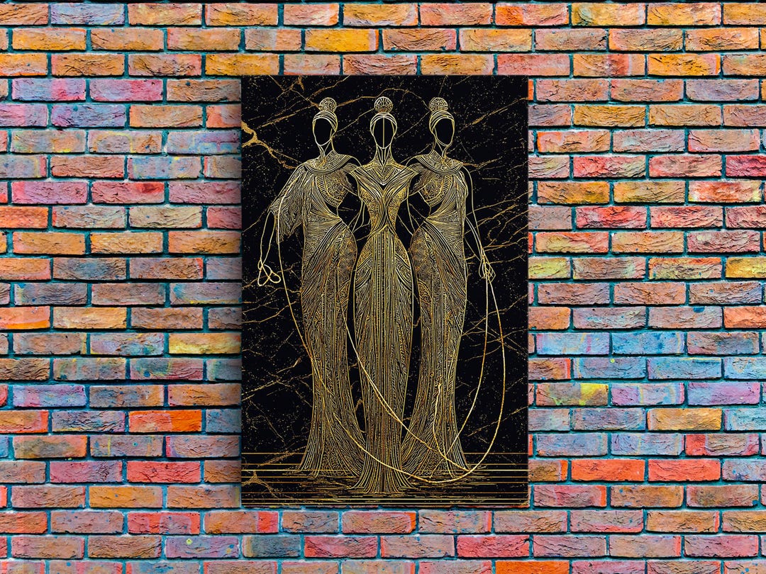 The Fates Mythological Canvas Print, Destiny Goddess Wall Art, Greek ...