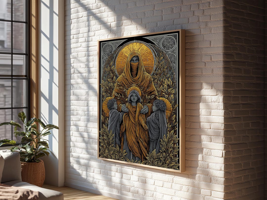 Hestia Goddess of Hearth and Flame, Mythology Divine Art, Canvas Print ...