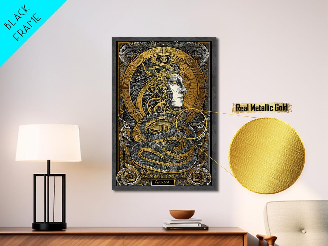 Ananke Greek Goddess Metallic Gold Metal Print, Destiny and Fate ...