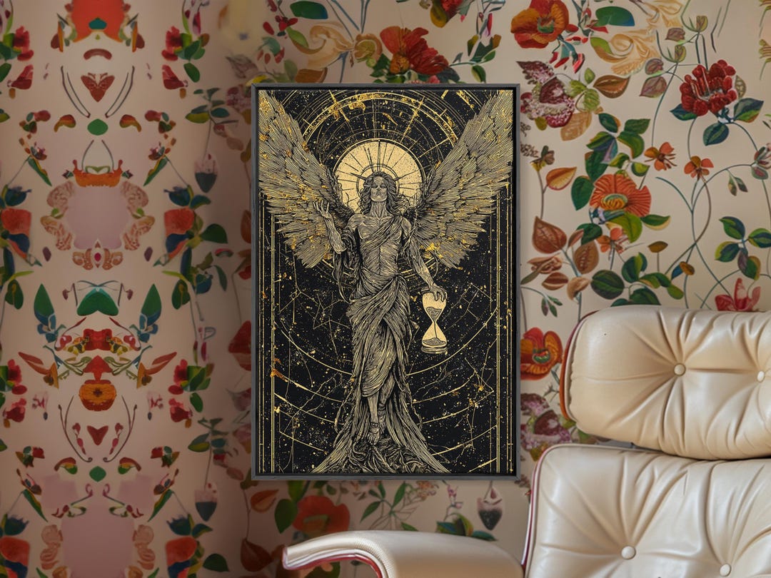 Astraeus God of Dusk Mythological Figure, Canvas Print, Real Wood Frame ...