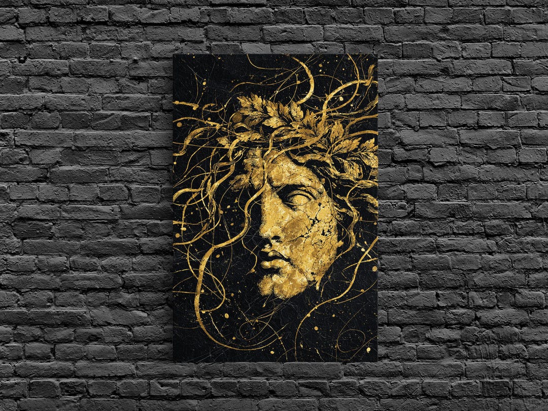 Apollo Greek Statue Canvas Print, Mythological Music and Light Inspired ...