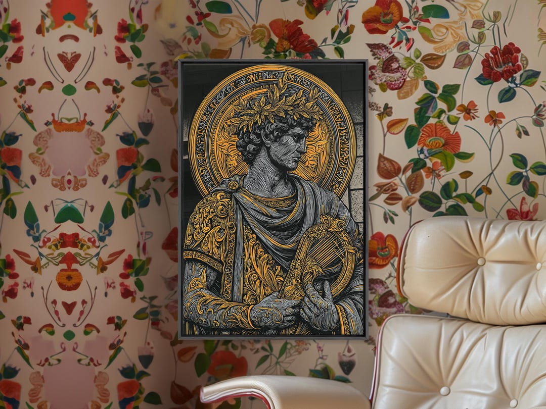 Roman Emperor Nero - Framed Canvaslic Gold Art - Canvas Print - Roman ...
