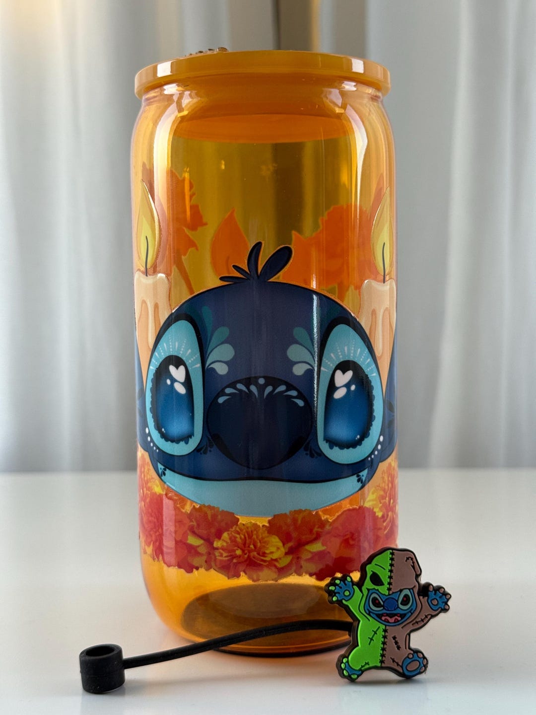 Halloween Tumbler Cup, Corpse Bride Iced Coffee Glass,blue Alien ...