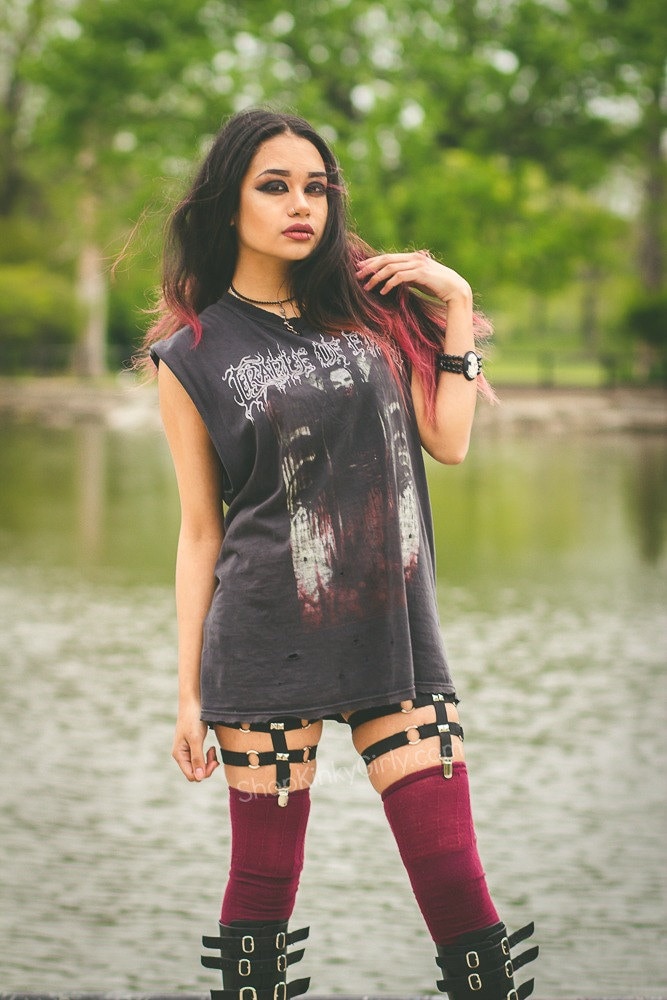 Pair of studded thigh garters adjustable | Etsy