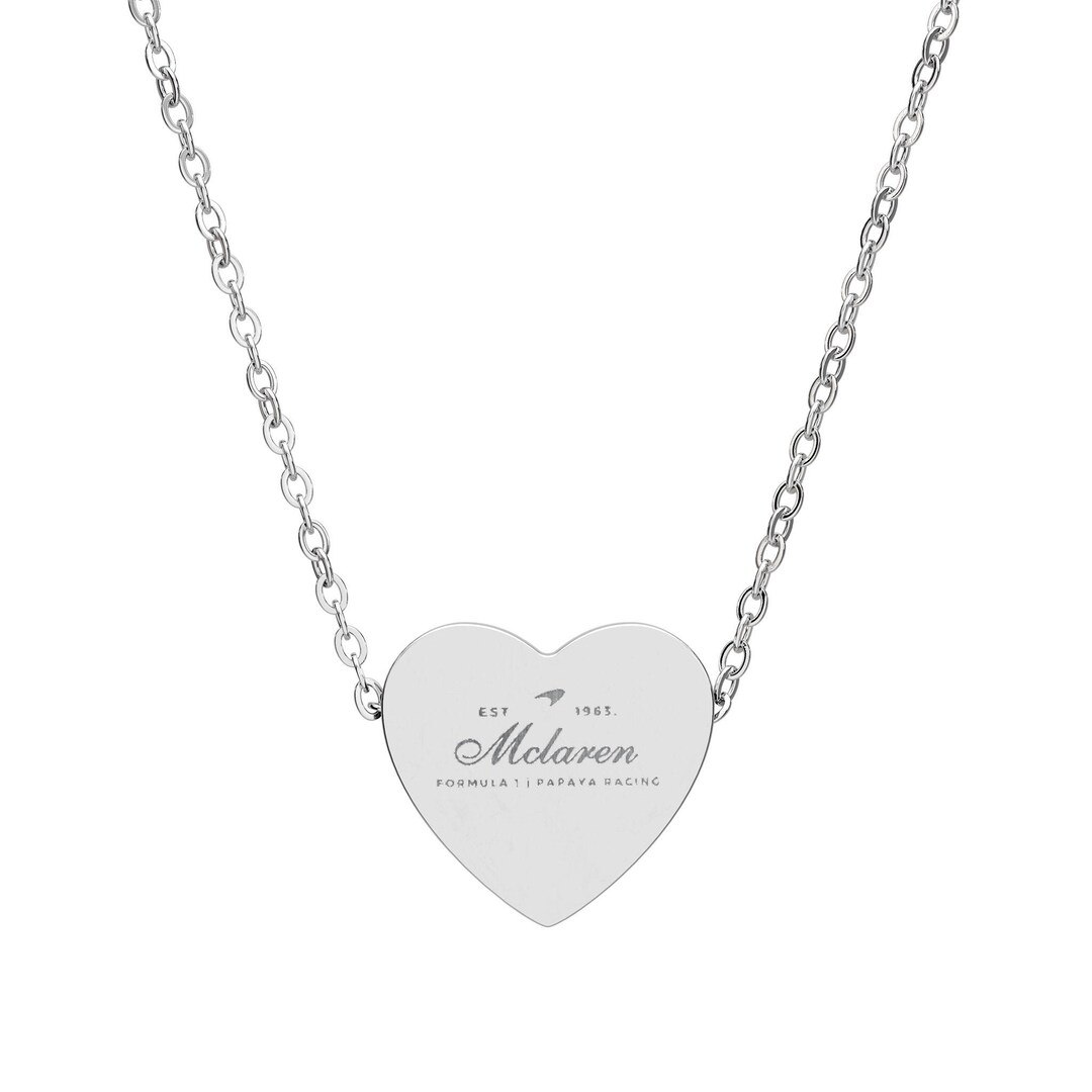 Mclaren F1 Heart Necklace, Engraved Heart Necklace | Formula 1 Racing ...