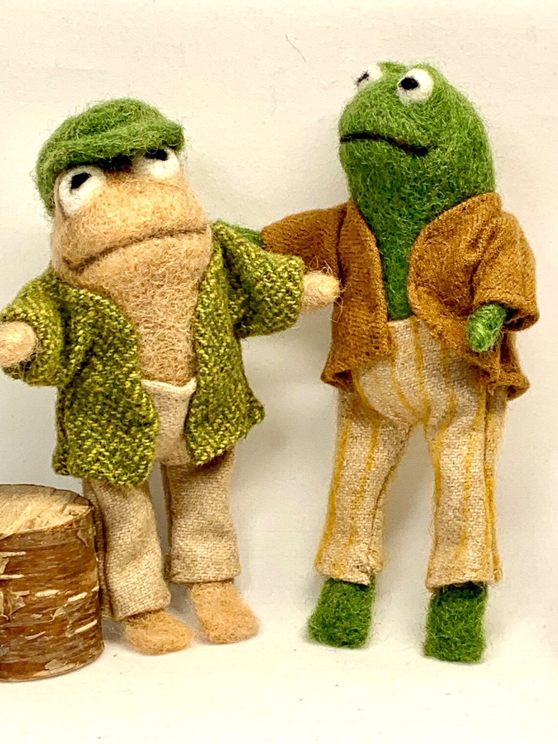 Frog and Toad Sculptures, Frog and Toad Decor, Needle Felted Sculpture ...