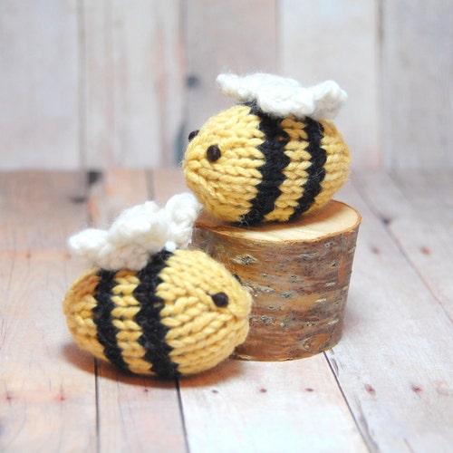 Knit Bumble Bee Ornament Toy Bee Bee Holiday Ornament | Etsy