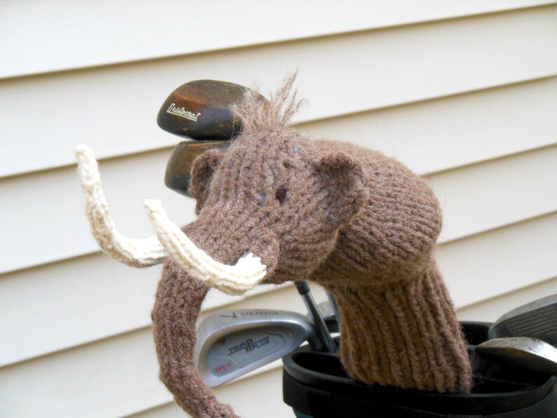 Wooly Mammoth Golf Club Cover, Knit Golf Driver Head - Etsy