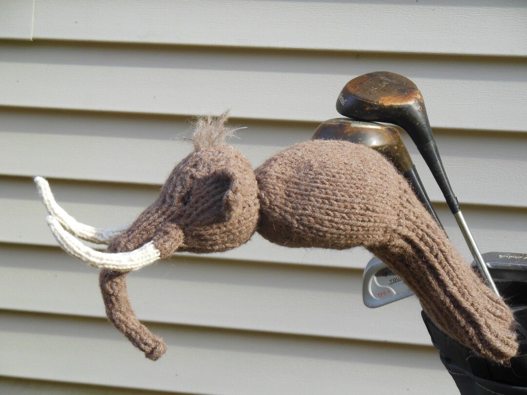 Wooly Mammoth Golf Club Cover, Knit Golf Driver Head - Etsy
