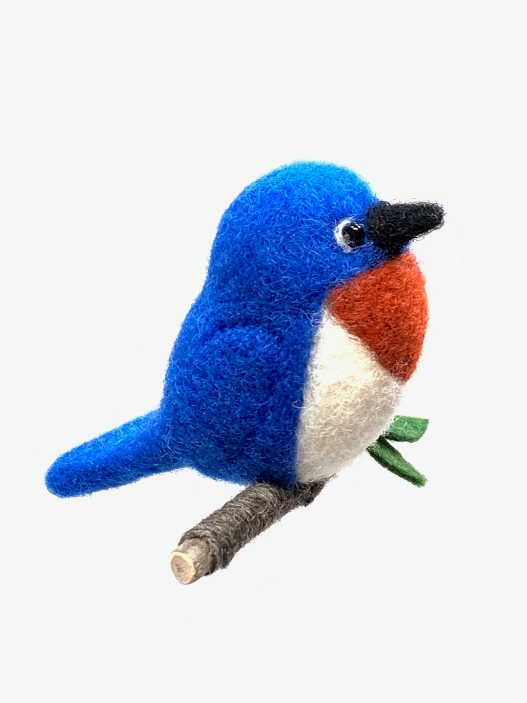 Adorno de pájaro azul, pájaro azul de fieltro con aguja, móvil de ...