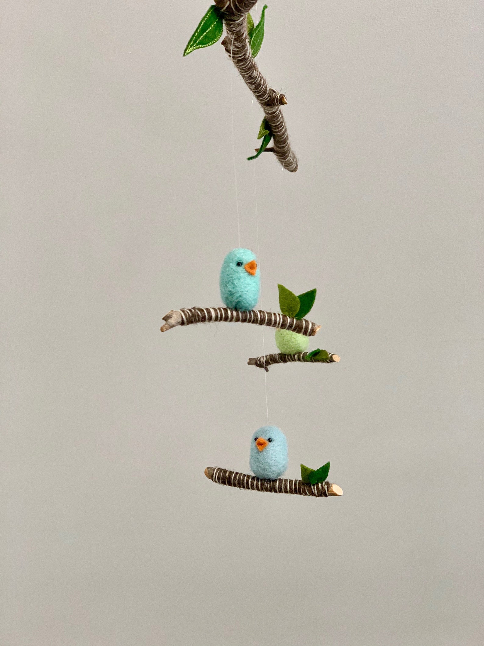 Bird Baby Mobile Needle Felted Bird Bird Nursery Mobile - Etsy