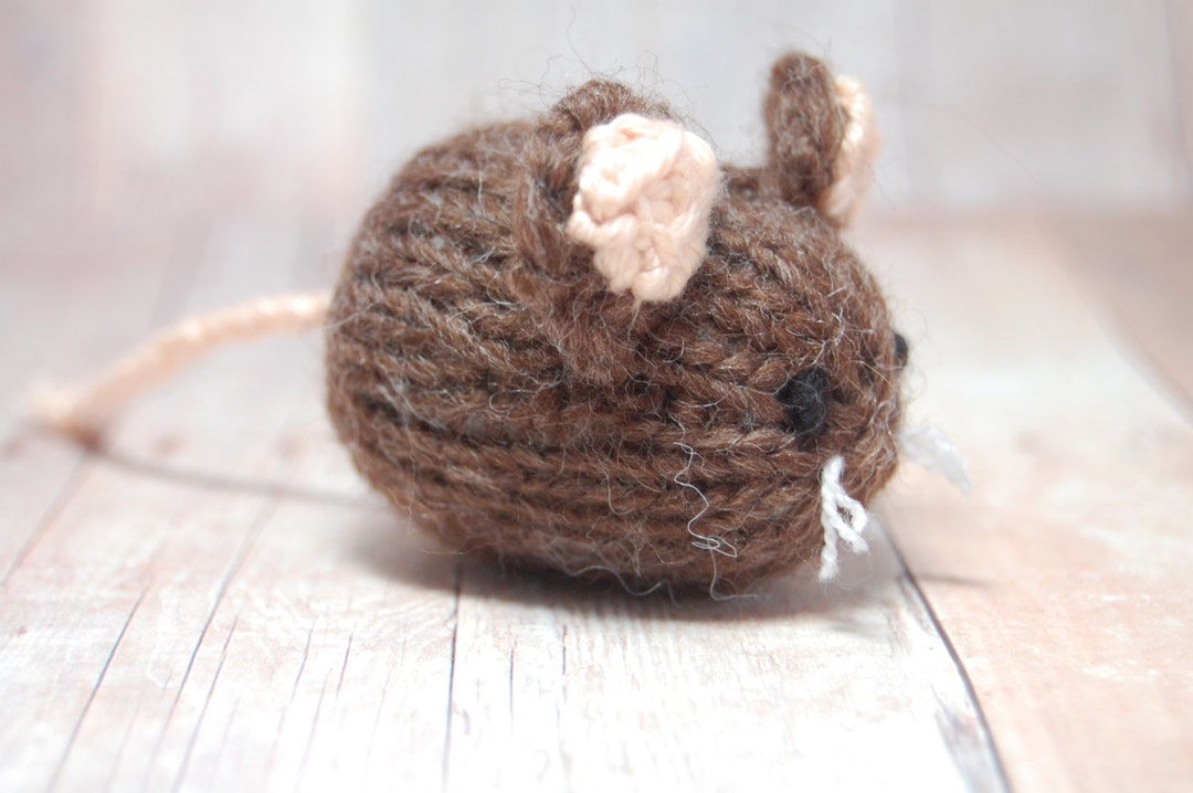 Mouse Ornament, Knit Wool Mouse, Brown Mouse Toy - Etsy