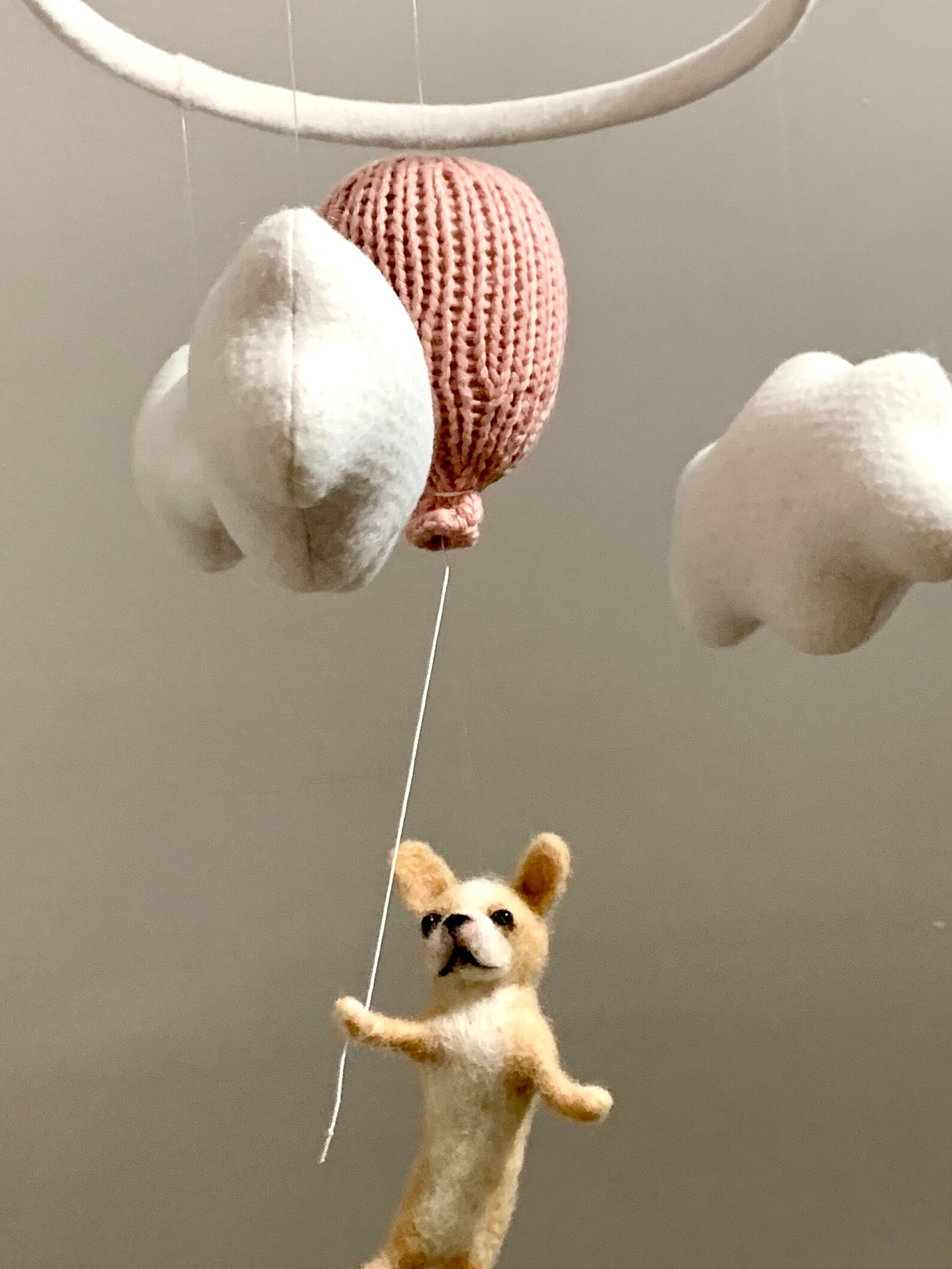 French Bulldog Baby Mobile, Custom Pet Nursery Decor, Gender Neutral ...