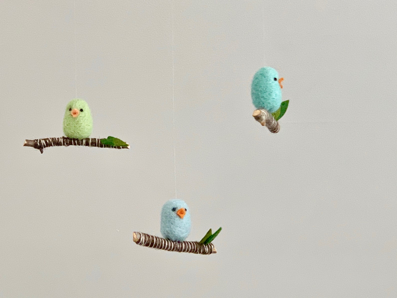 Bird Baby Mobile Needle Felted Bird Bird Nursery Mobile - Etsy
