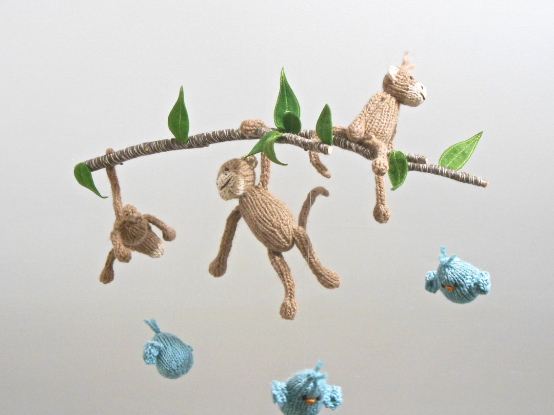 Monkey Baby Mobile, Gender Neutral Jungle Nursery Mobile - Etsy
