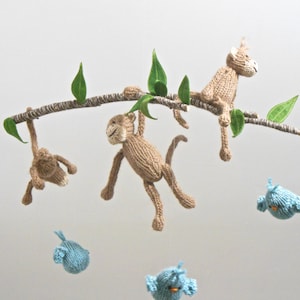 Monkey Baby Mobile, Gender Neutral Jungle Nursery Mobile - Etsy