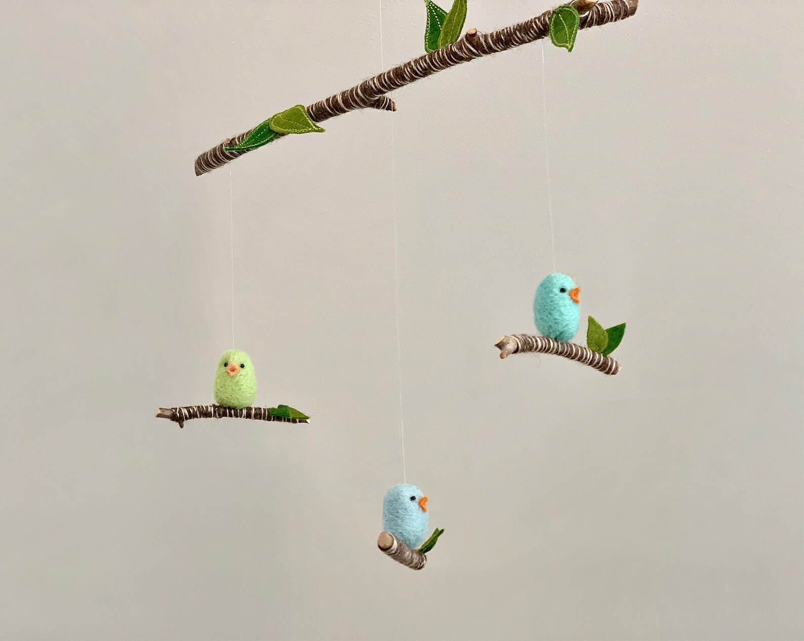 Bird Baby Mobile Needle Felted Bird Bird Nursery Mobile - Etsy