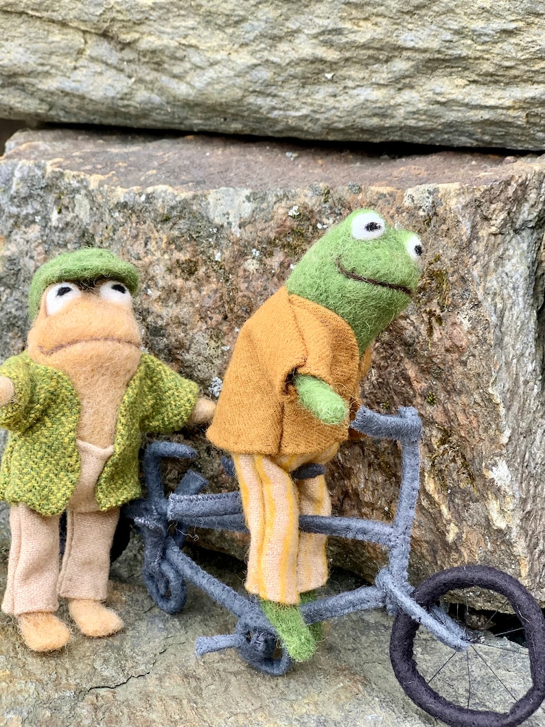 Frog and Toad Mobile, Frog and Toad Decor, Needle Felted Sculpture ...