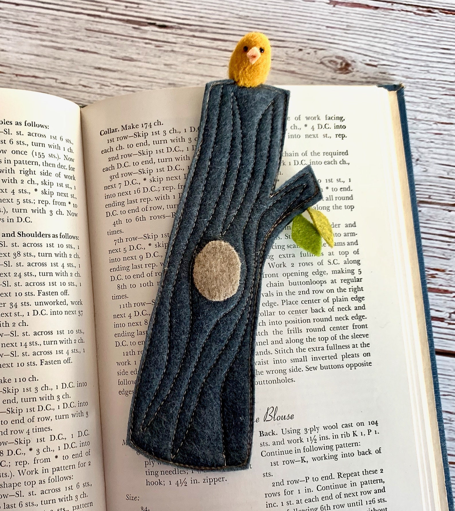 Bird Bookmark, Needle Felted Bird on Felt Tree, Gift for Book Lover - Etsy