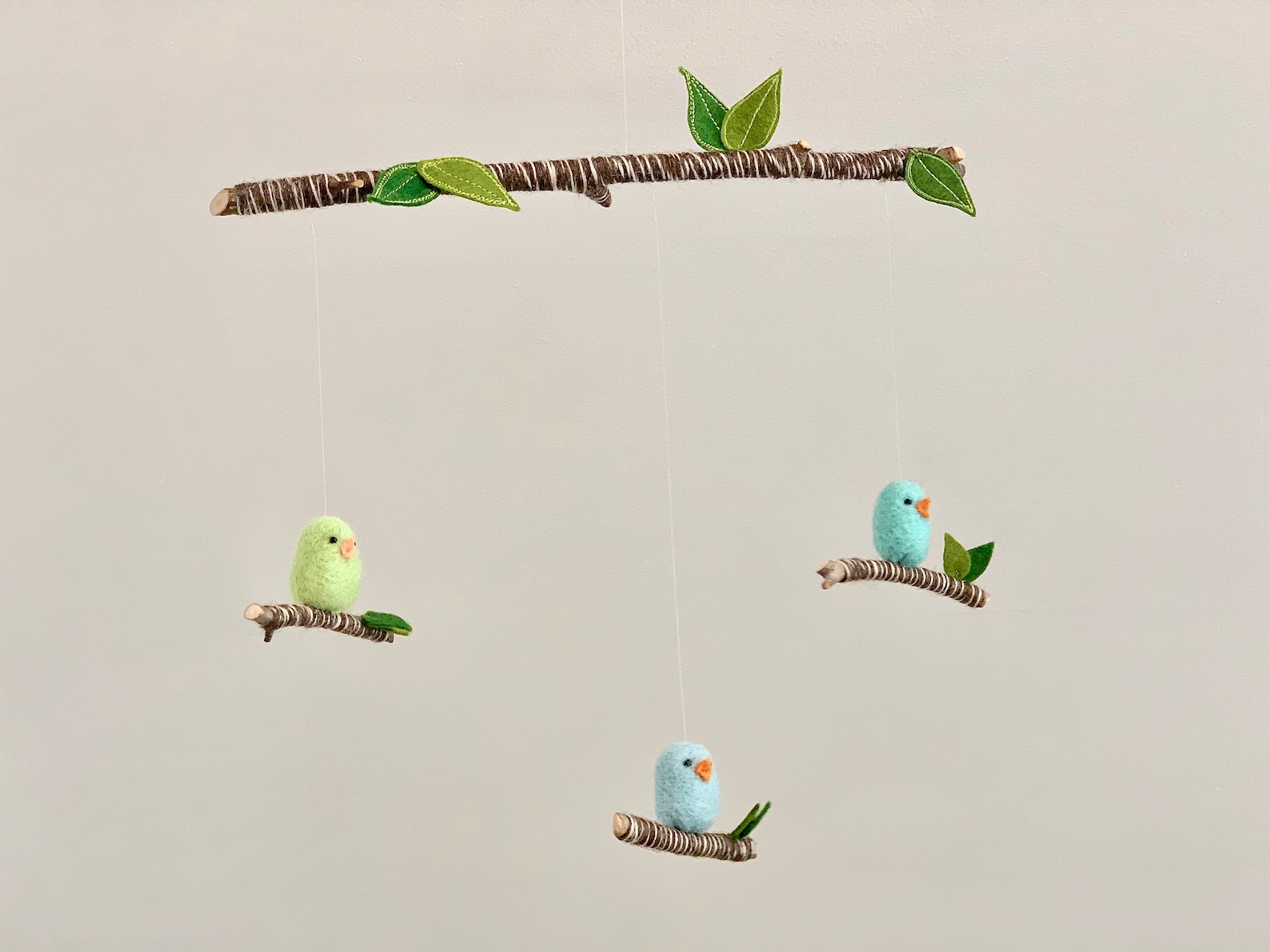 Bird Baby Mobile Needle Felted Bird Bird Nursery Mobile - Etsy