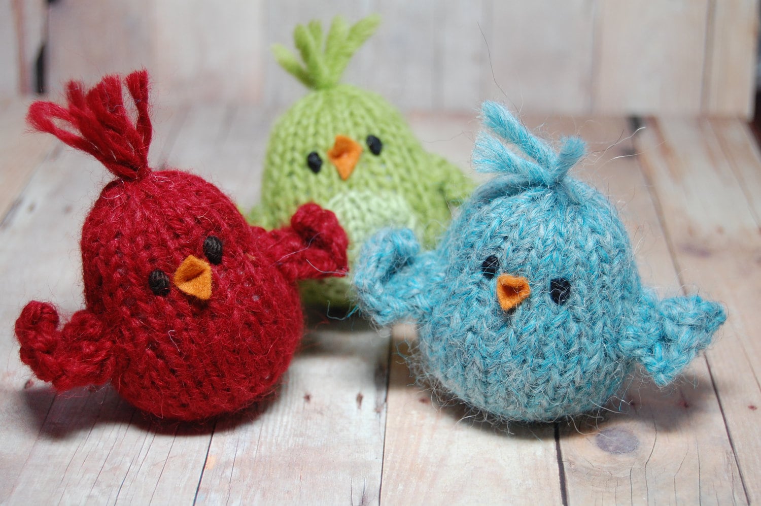 Knit Red Cardinal Bird Ornament Bird Christmas Ornament | Etsy