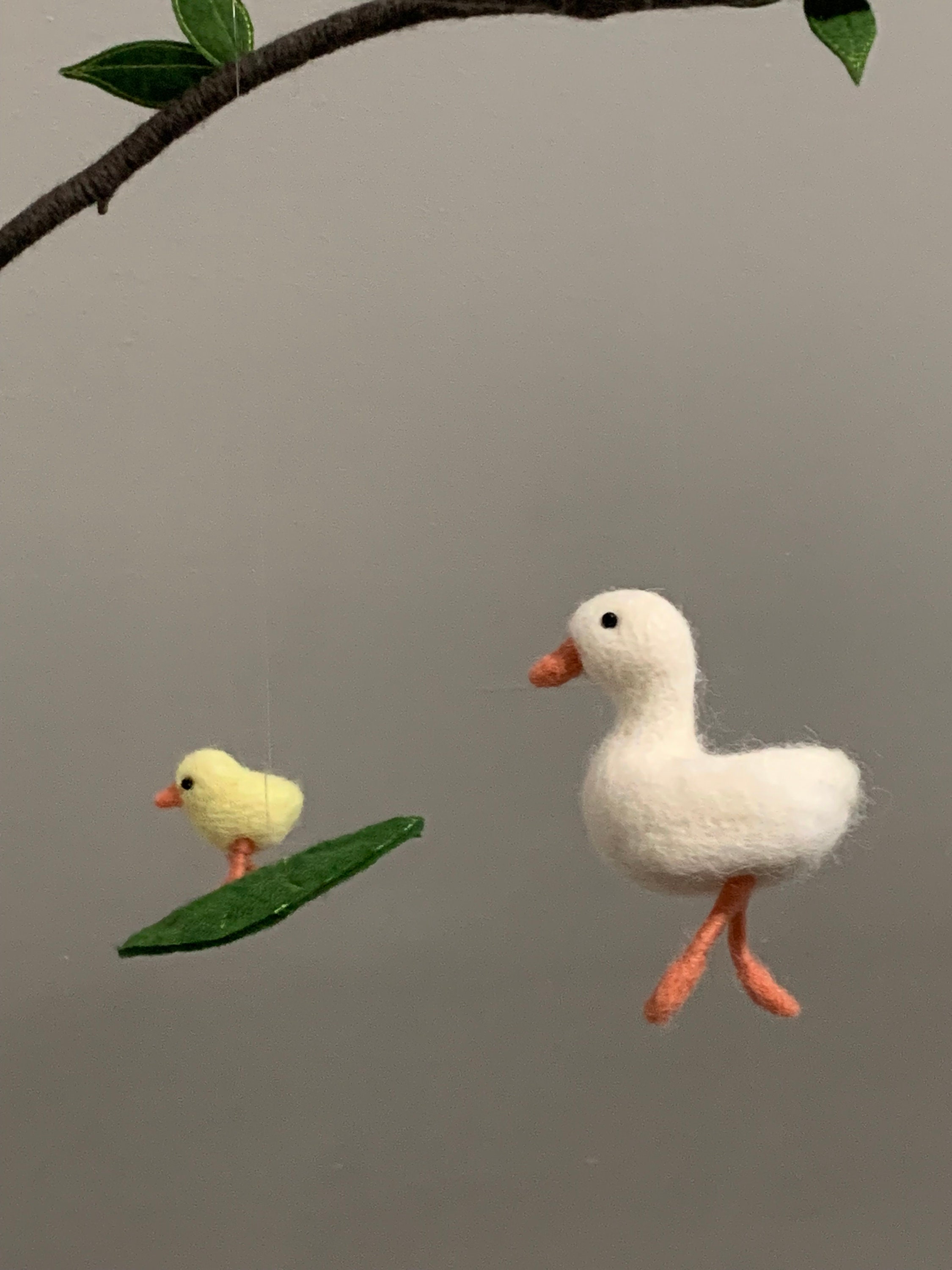 Duck Mobile, Needle Felted Duck and Ducklings, Gender Neutral Bird ...