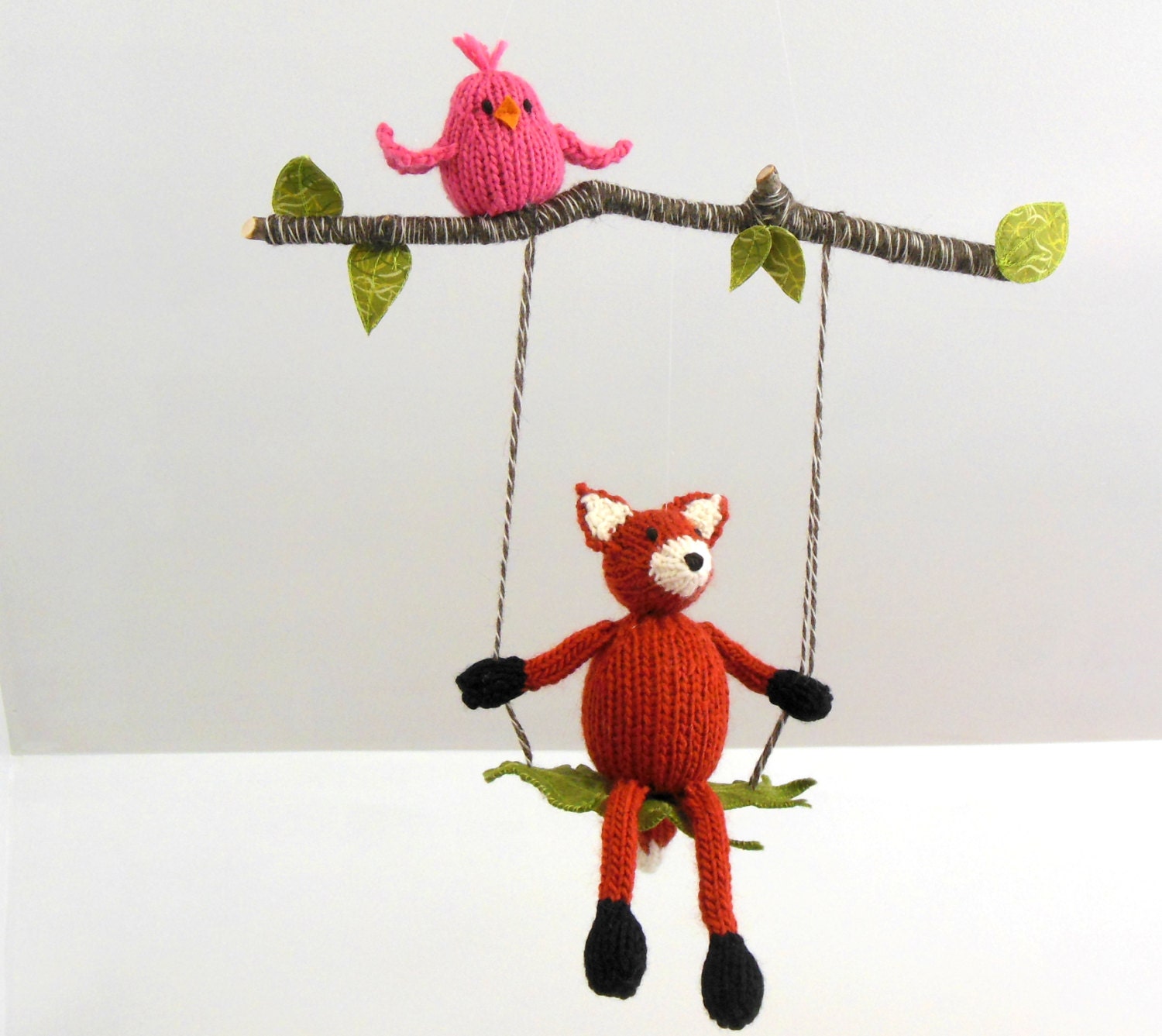 Fox Baby Mobile Knit Woodland Animal Gender Neutral Nursery - Etsy