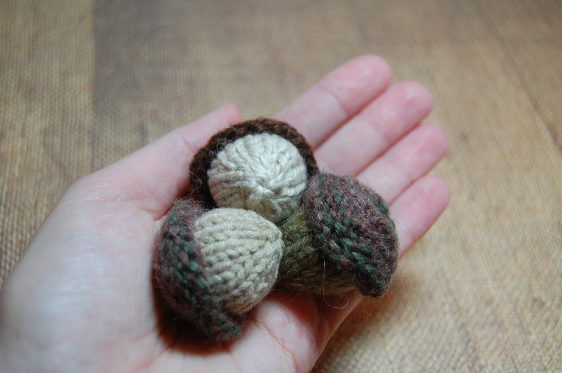 Acorn Knitting Pattern Instant Download PDF Woodland Acorn | Etsy