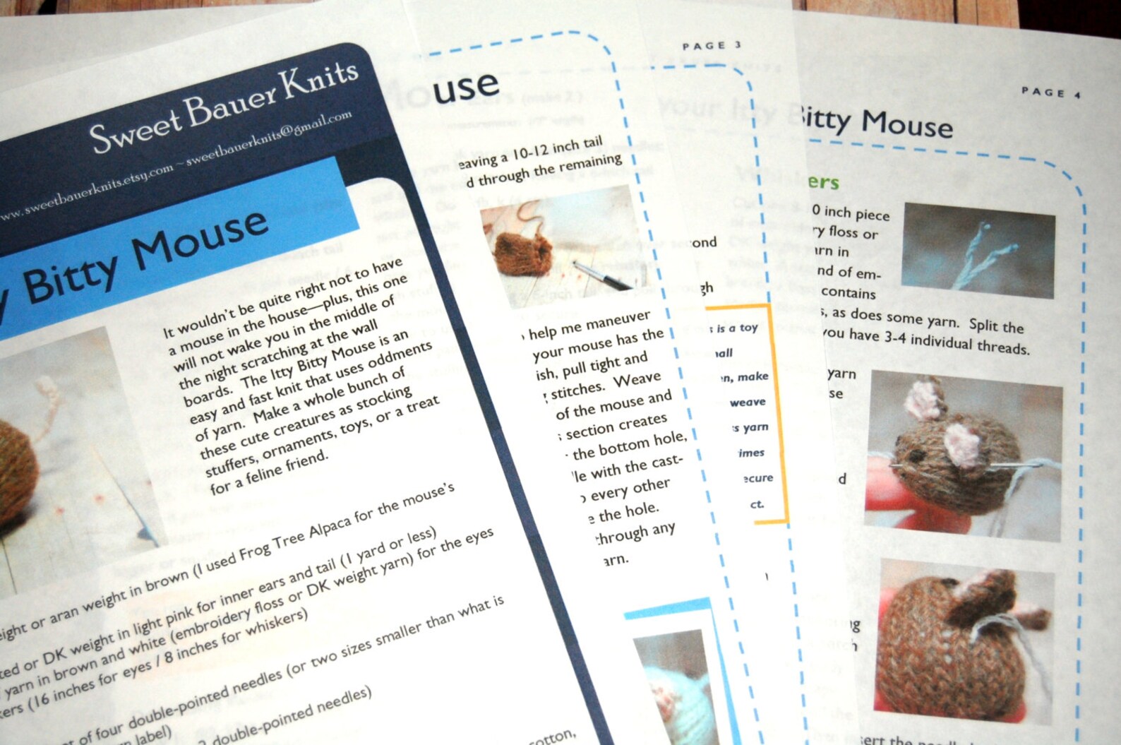 Mouse Robin Tufty Owl Knitting Pattern and Picture Tutorial - Etsy