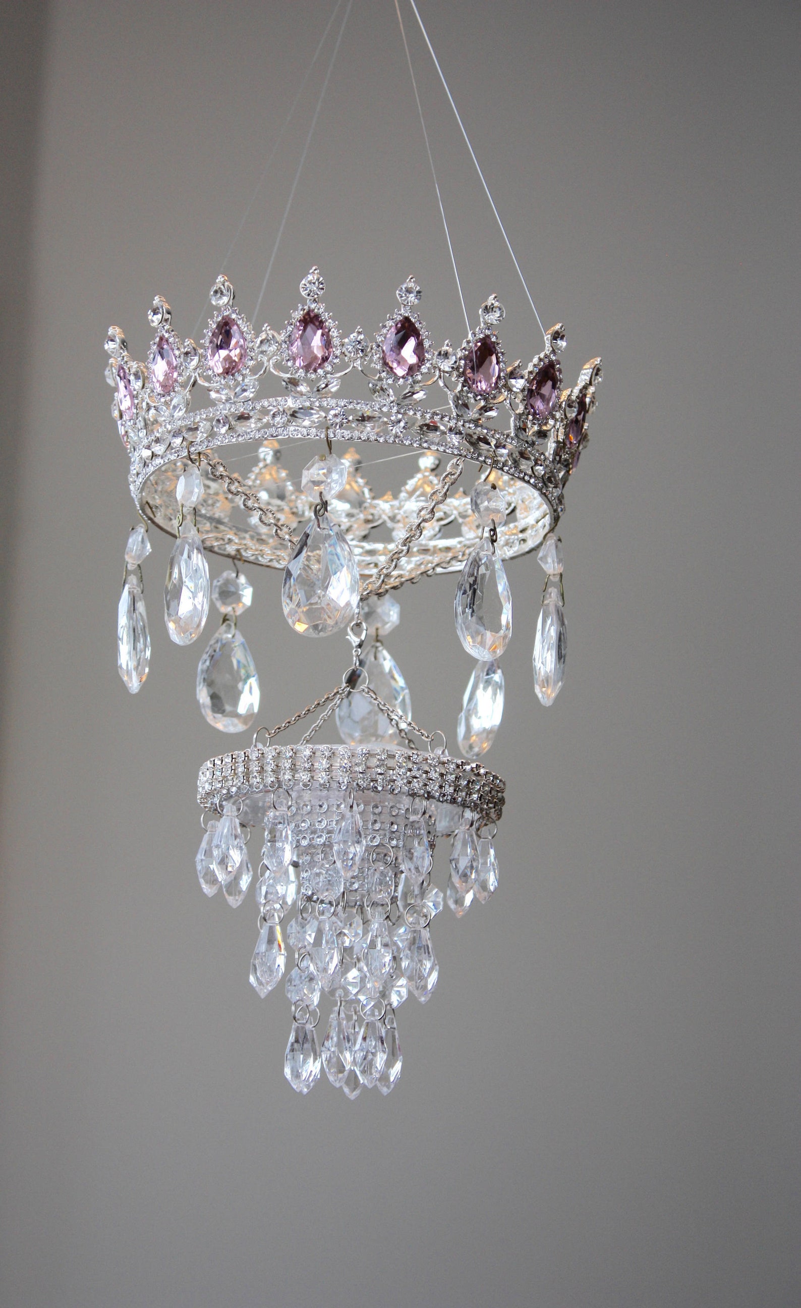 Princess Mobile Girl's Nursery Pink Rhinestone Crystal - Etsy