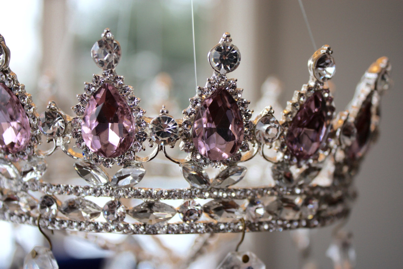 Princess Mobile Girl's Nursery Pink Rhinestone Crystal - Etsy