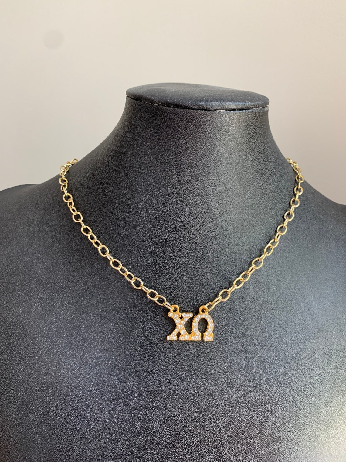 Chi Omega Necklace Licensed Greek Letter Pearl Lavalier Chi O - Etsy
