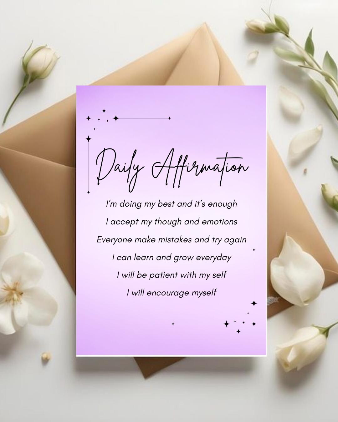 Daily Affirmation Cards Printable | Self-love Reminders (PDF/JPG) - Etsy