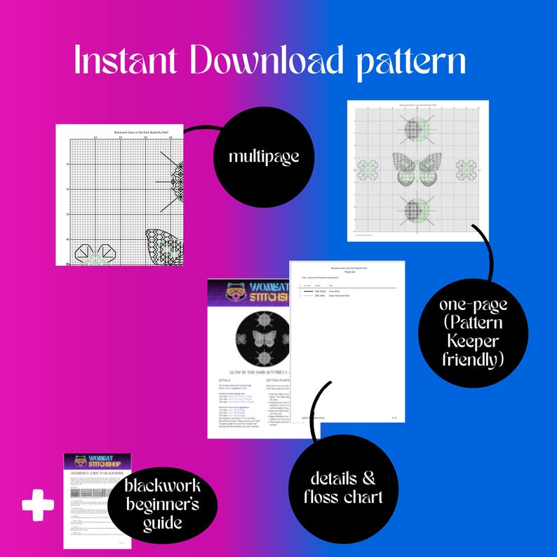 Blackwork Book and Ink Lattice Pattern, Cross Stitch Bookworm Feather ...