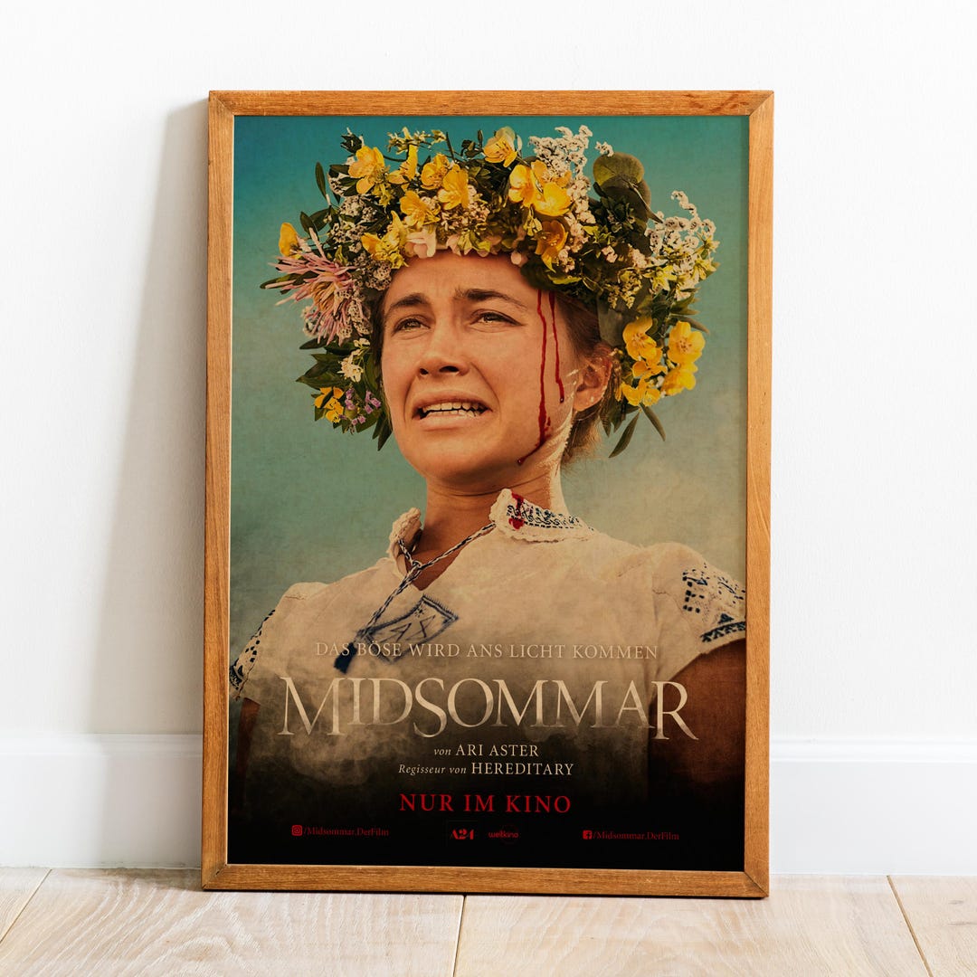 Midsommar Retro Poster | Florence Wall Art | Wall Decor | Kraft Paper ...