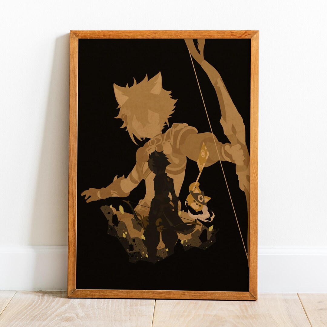 Genshin Impact Retro Poster | Paimon Wall Art | Wall Decor | Kraft ...