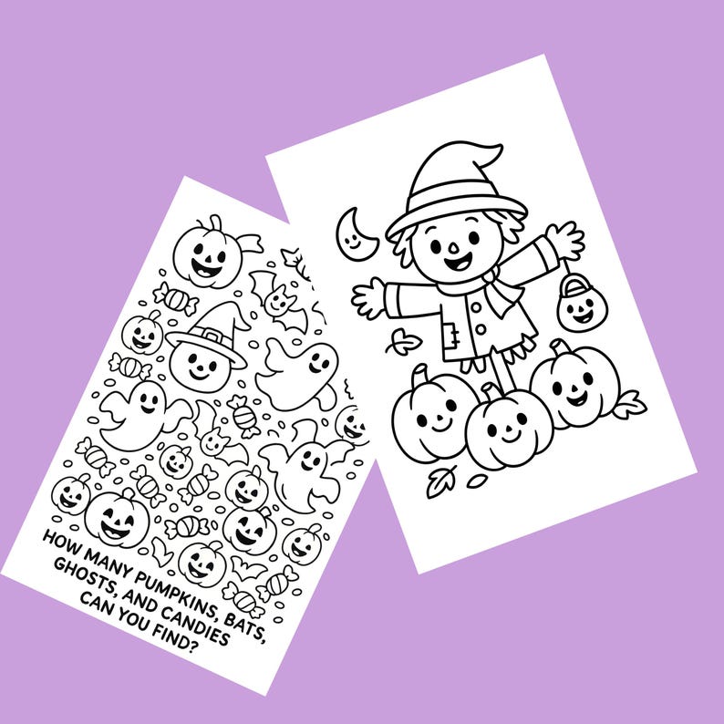 Halloween Coloring Book Remarkable PDF — 15 Pages Plus 4 Bonus ...